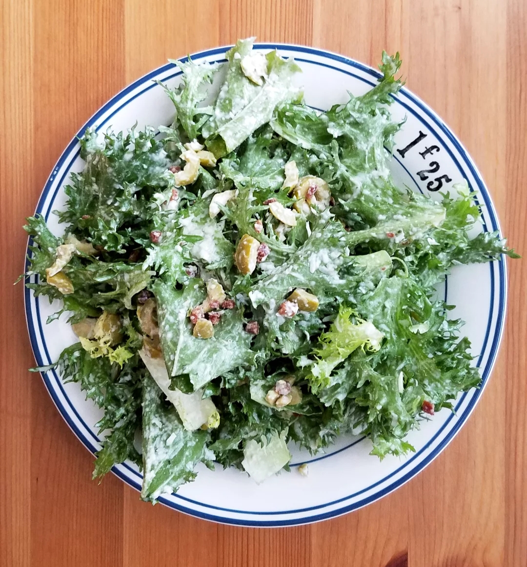 Recipe: Frisée Salad with Parmesan Cheese, Pancetta, and Castelvetrano ...
